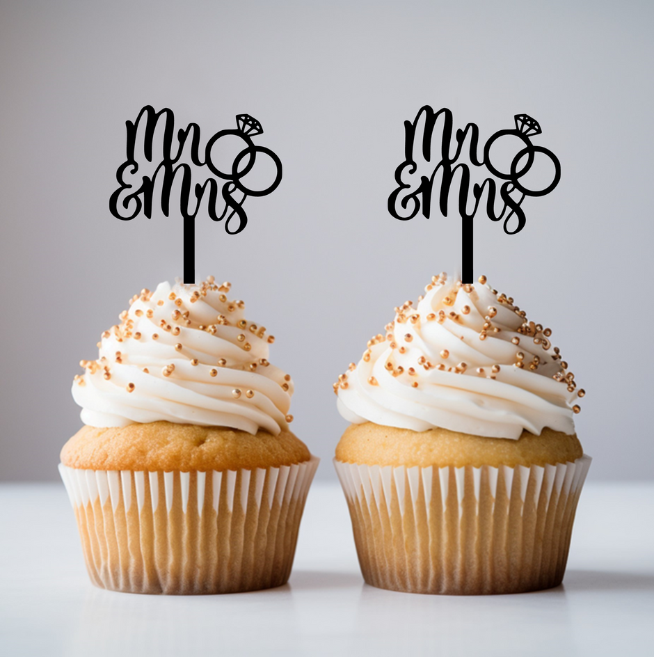 WEDDING | ENGAGEMENT | ANNIVERSARY - CUPCAKE TOPPERS & DISCS ...